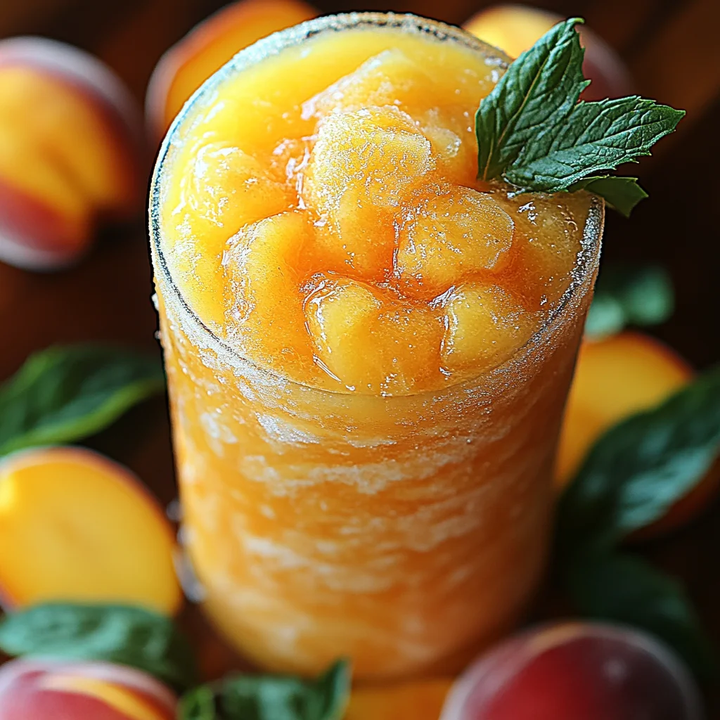 Frozen Peach Lemonade Recipe – The Ultimate Summer Slushie - munchtwist